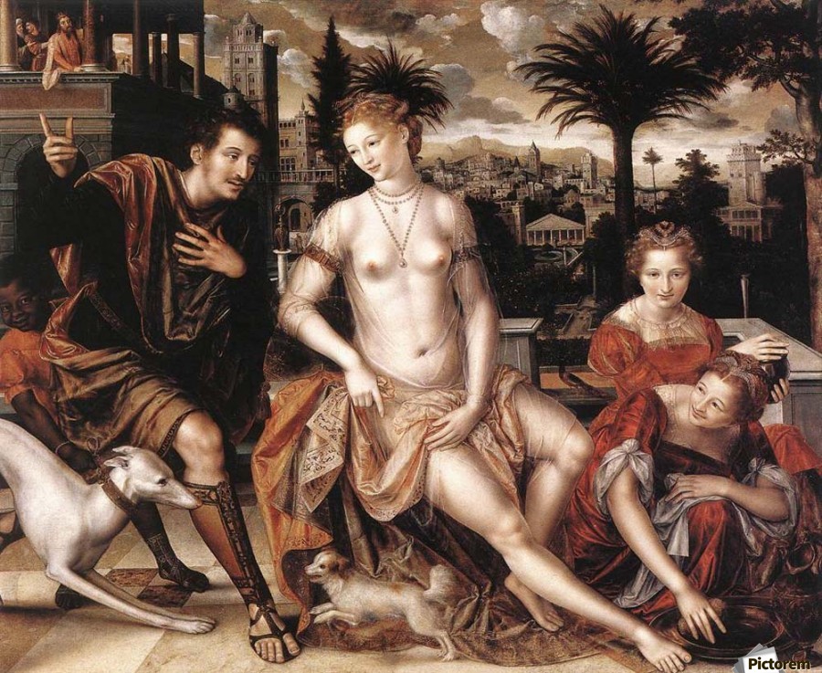 David and Bathsheba by Jan Massys Wall Art